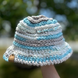 Ready to Ship, Bucket Hat, Crochet Hat, Ombre Bucket Hat - Etsy