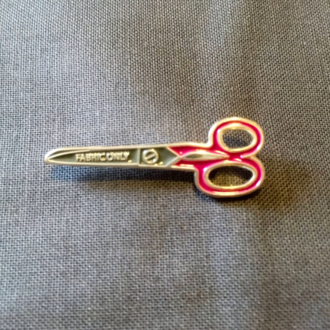 Fabric Scissors Soft Enamel Pin, Gifts for Quilters and Fiber Artists ...