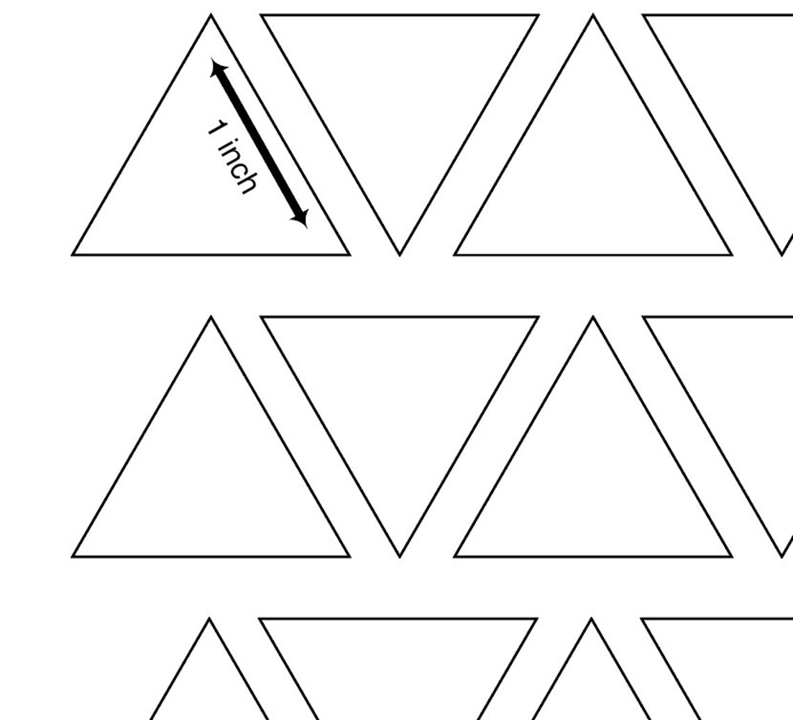 1 Inch Equilateral Triangles English Paper Piecing Template - Etsy