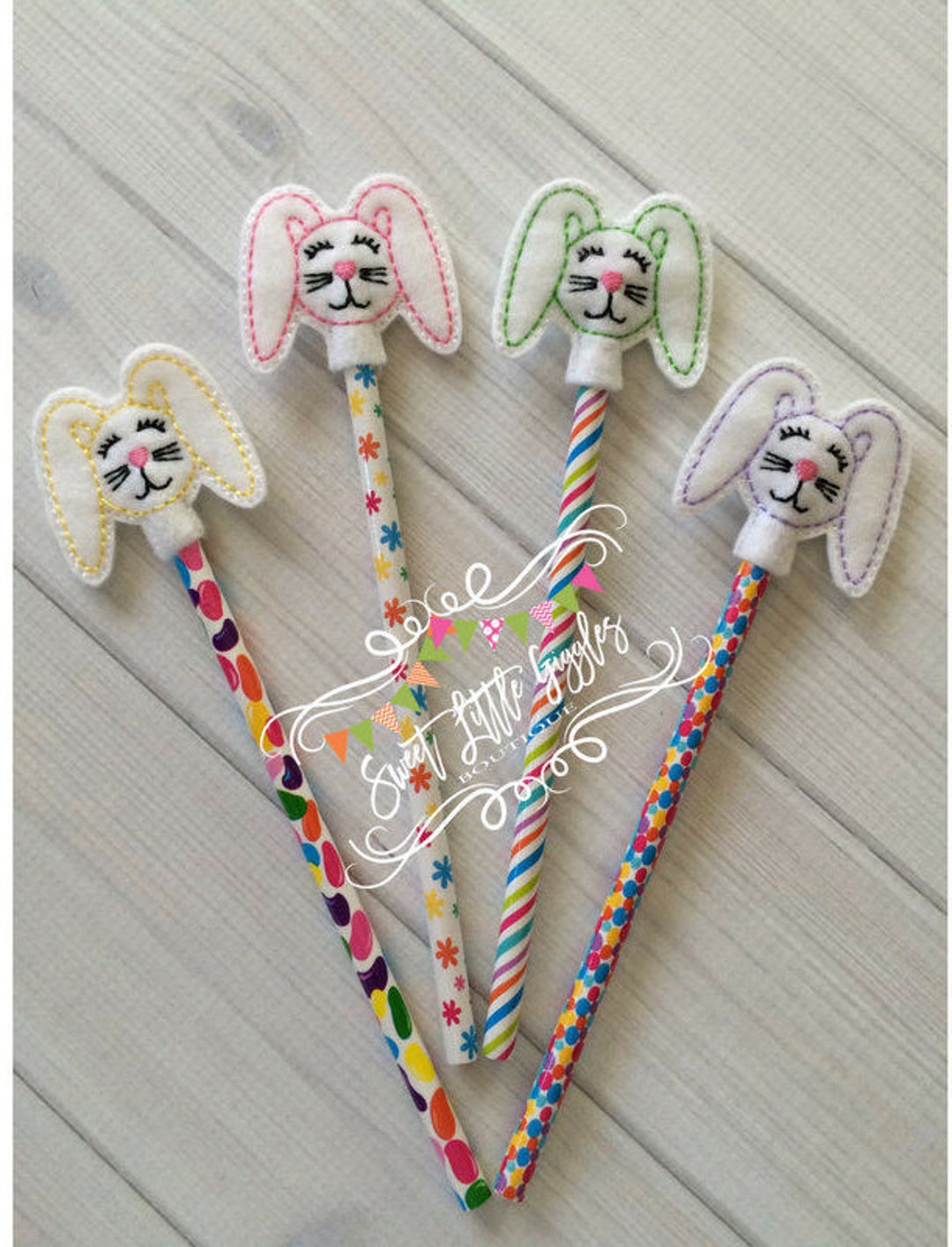 Easter Pencil Toppers, Party Favors, Easter Classroom Favor, Floppy ...