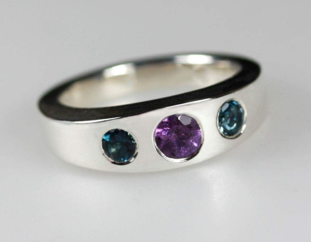 Sentiment Ring ~ Silver Birthstone Ring ~ Sentimental Gift Gift for Her ...