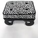 Antique /vintage Zebra Print Footstool/refurbished - Etsy