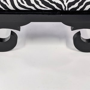 Antique /vintage Zebra Print Footstool/refurbished - Etsy