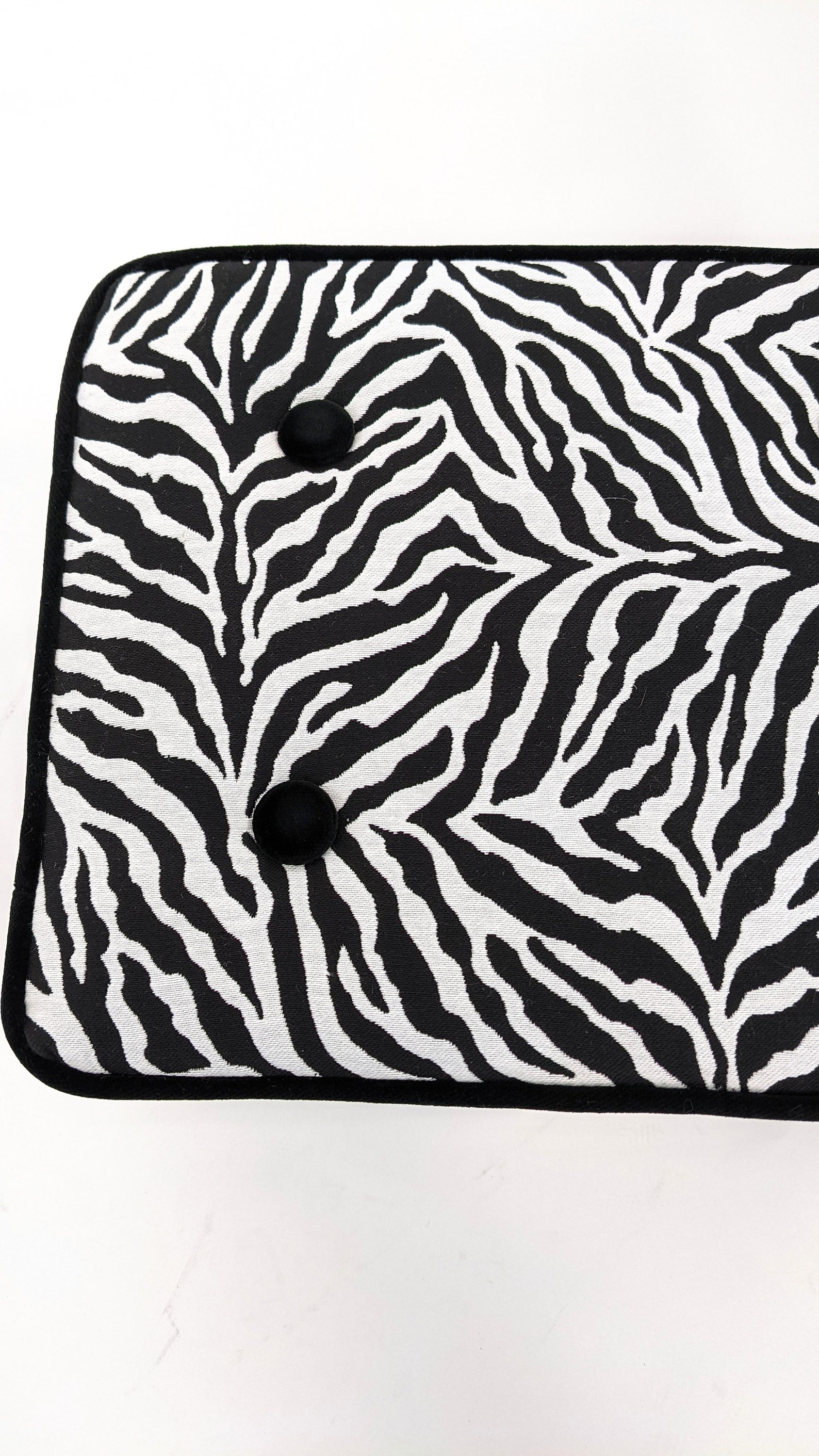 Antique /vintage Zebra Print Footstool/refurbished - Etsy