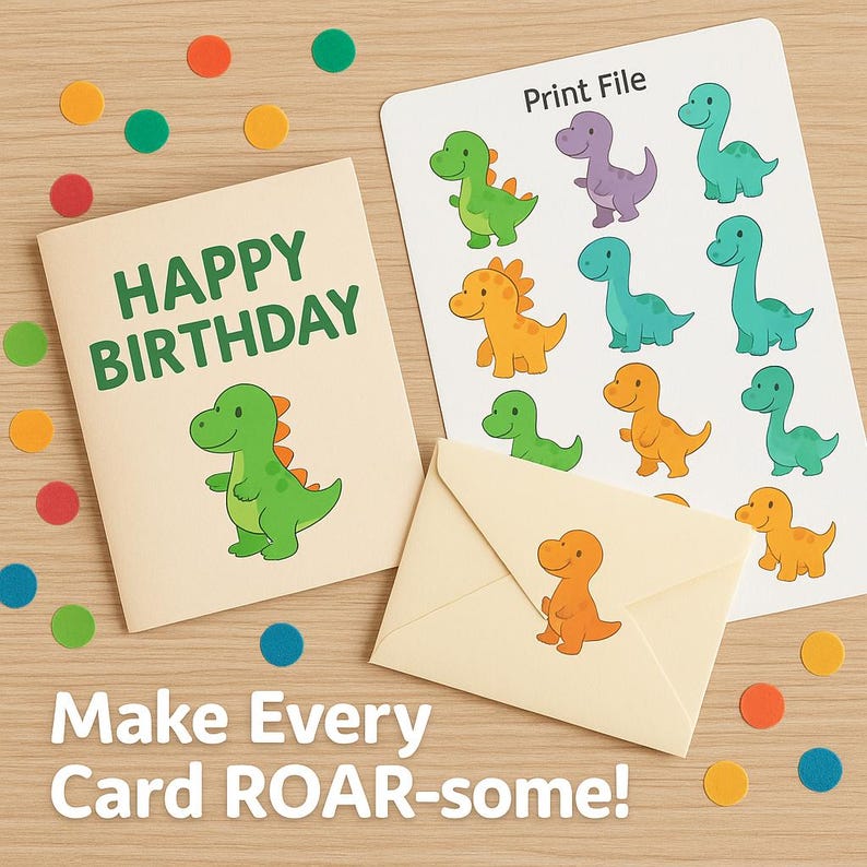 Printable Dinosaurs Sticker Sheet A4 PDF, Cute Dino Stickers for Cricut ...