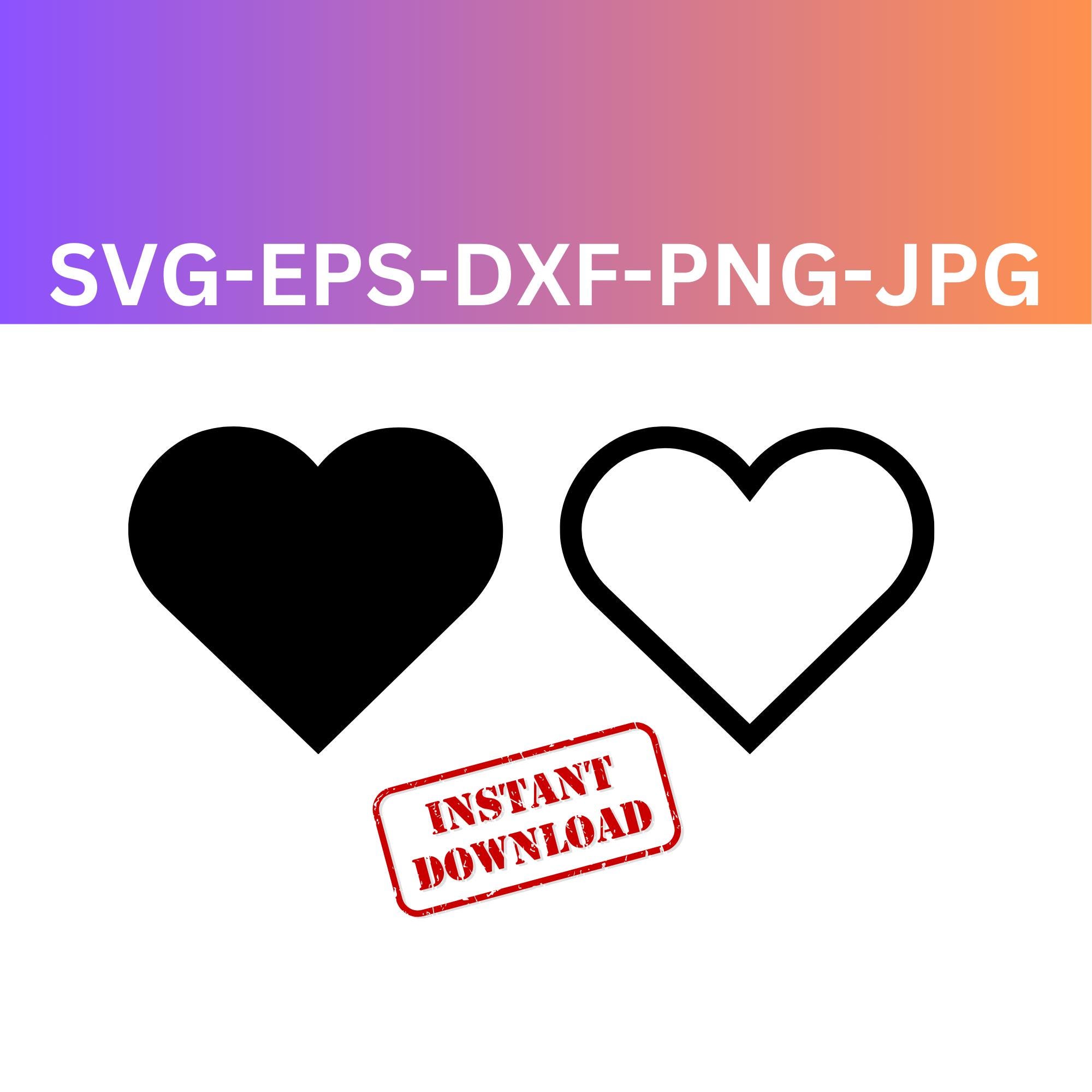Heart SVG Files, Heart Vector Files, Heart Outline Svg, Heart Cut File ...