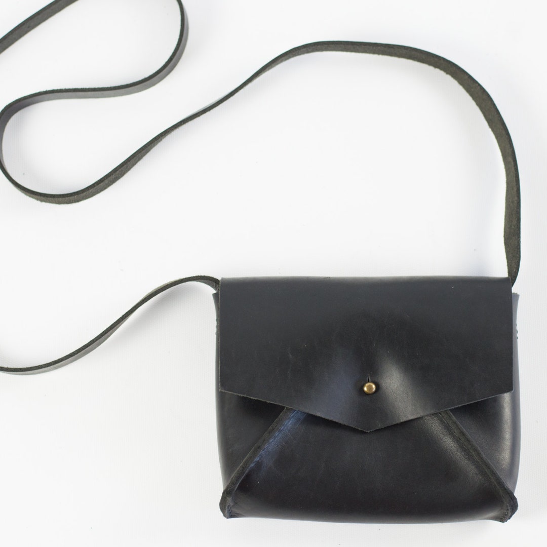 No. 02 — Leather Shoulder Bag — Leather Crossbody Bag — Exposed Seams ...