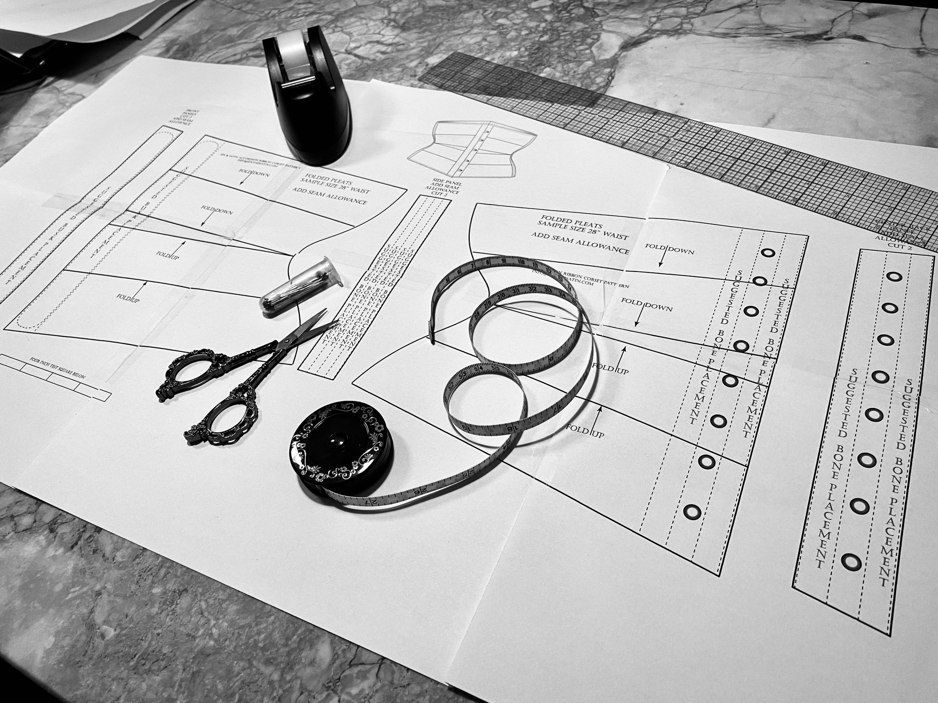 Digital Download: Sin & Satin Accordion Ribbon Corset Size - Etsy