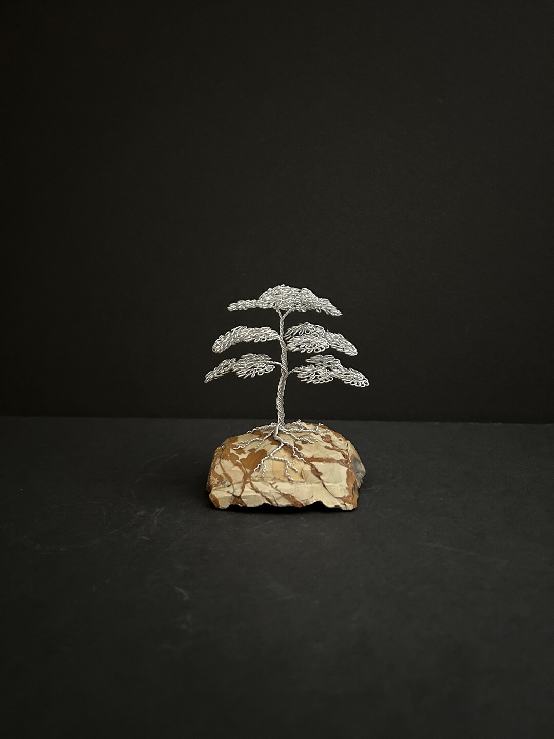 Shinsetsu (kindness) - Mini Wire Bonsai Oak Tree Sculpture - Modern Art ...