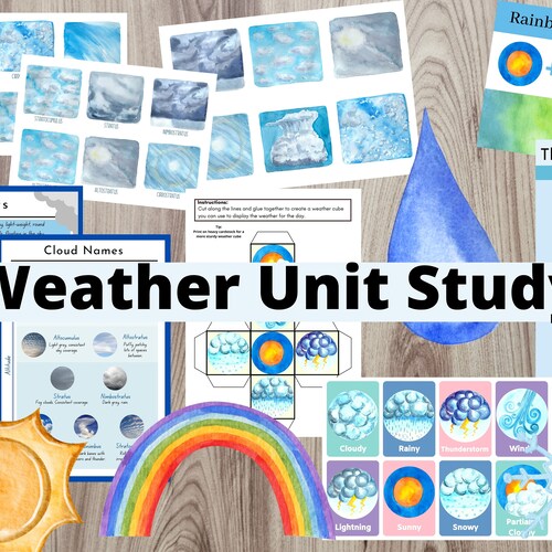 Weather Unit Study Weather Unit Printable Homeschool - Etsy