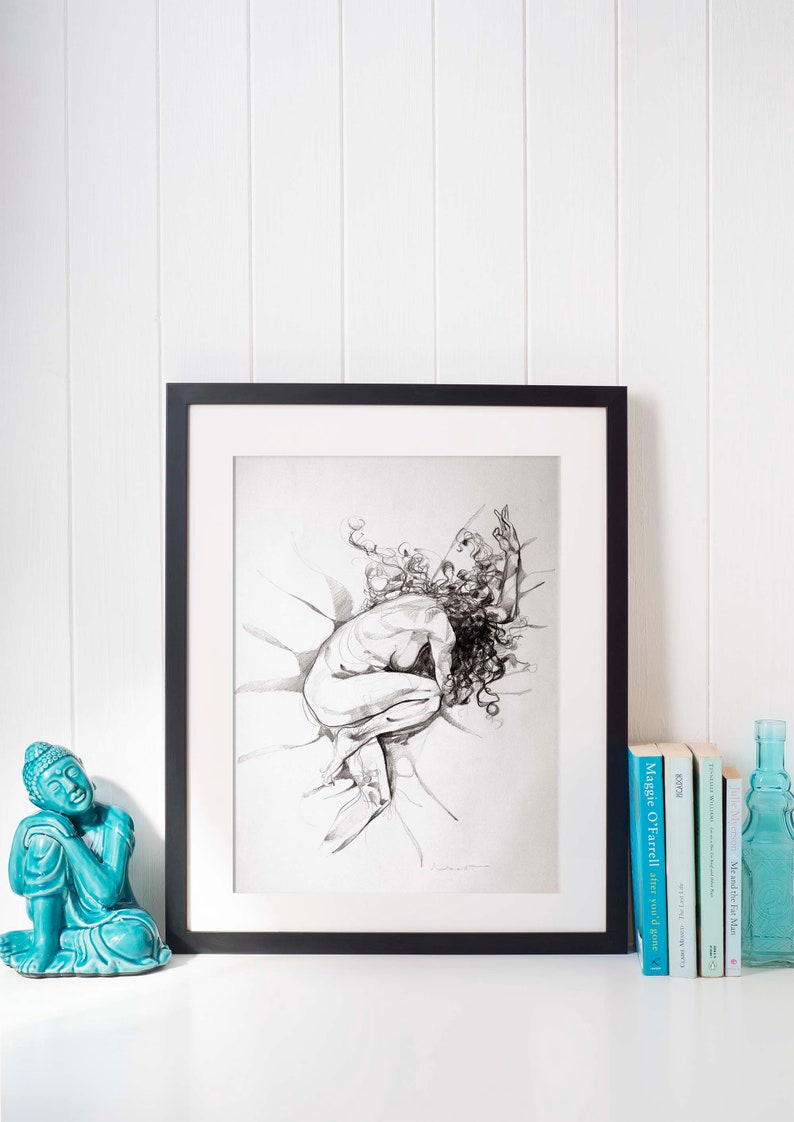 Female Nude Woman Naked Nude Erotic Art Graphite Drawing Etsy Norway