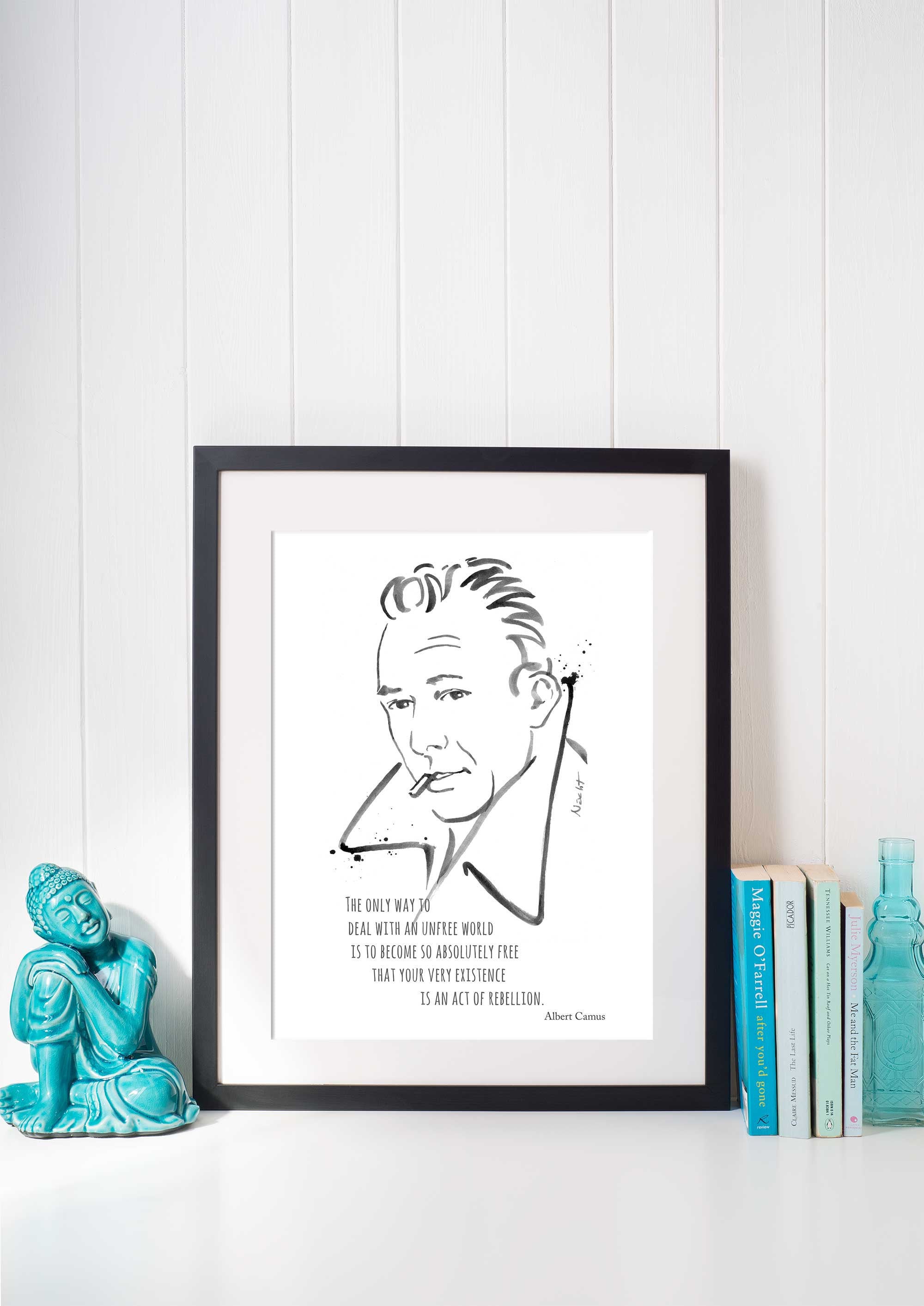 Albert Camus Poster Berühmtes Portrait Poster Zeichnung - Etsy.de