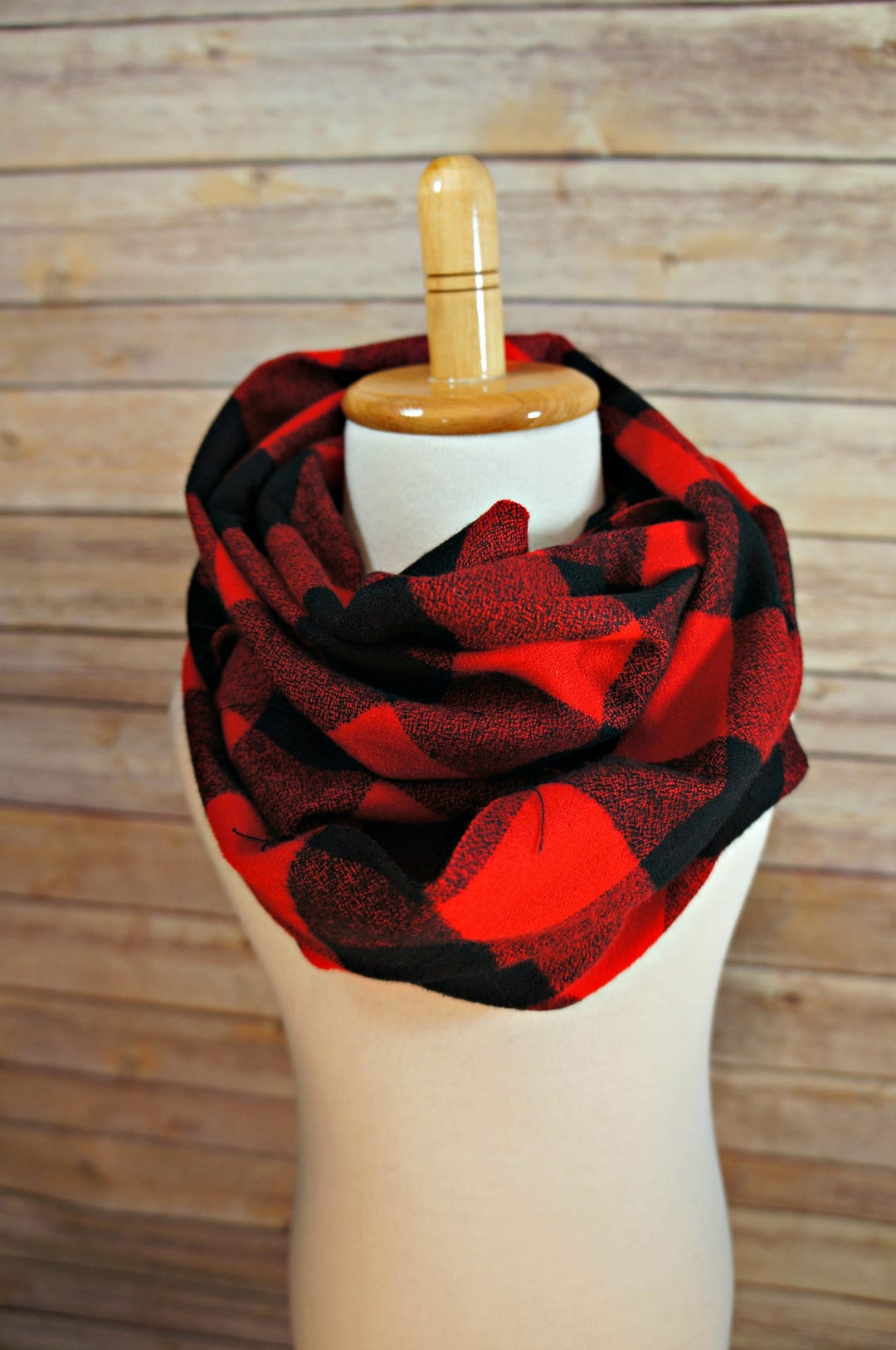 Red Black Buffalo Plaid Scarf - Red Black Plaid Scarf - Buffalo Check ...