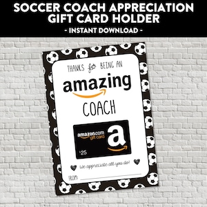 Soccer Coach Gift - Amazon Gift Card Holder - Coach Appreciation Gift ...