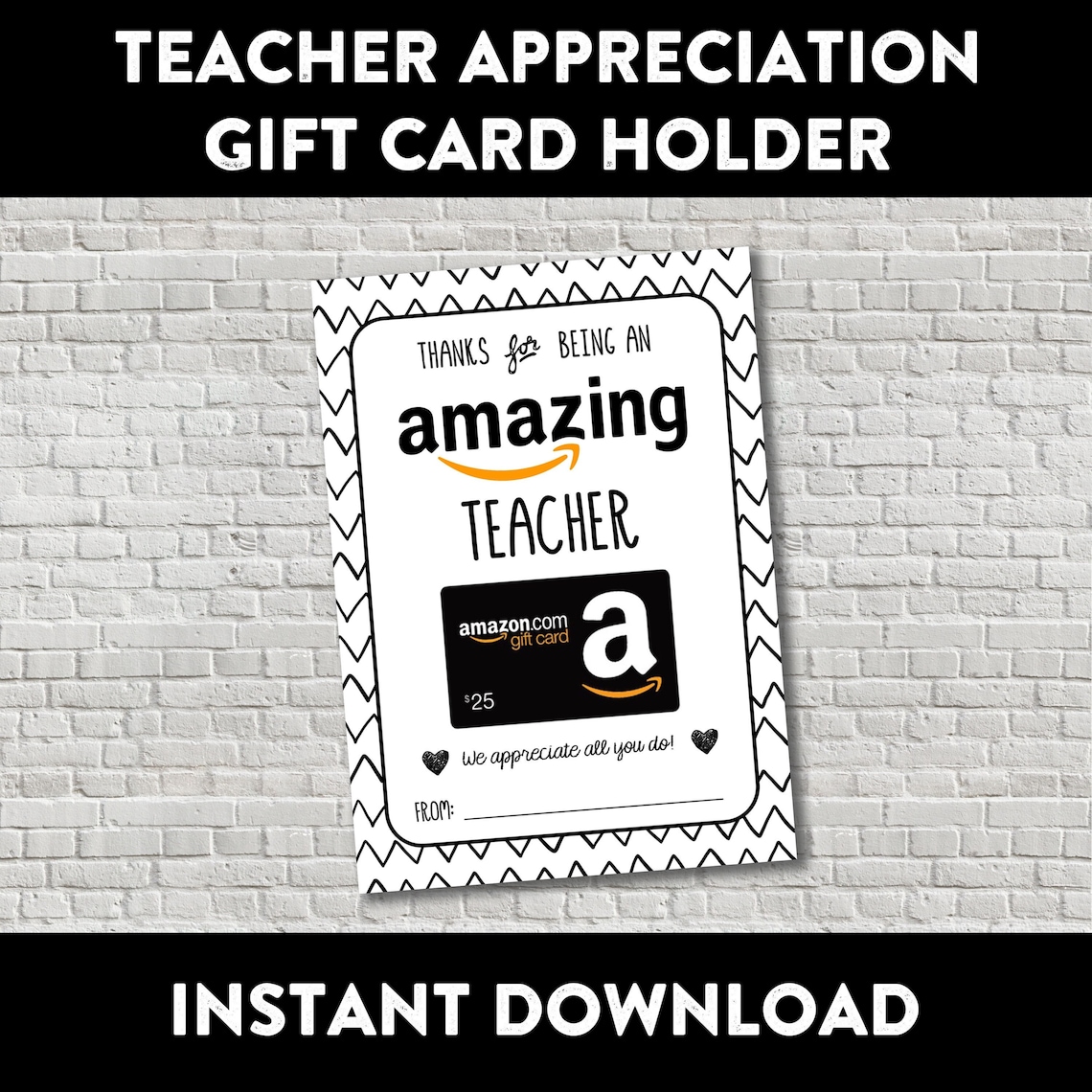 Amazon Gift Card Holder Teacher Appreciation Gift - Etsy