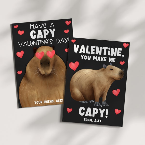 Capybara Valentine - Etsy