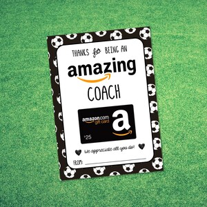 Soccer Coach Gift - Amazon Gift Card Holder - Coach Appreciation Gift ...