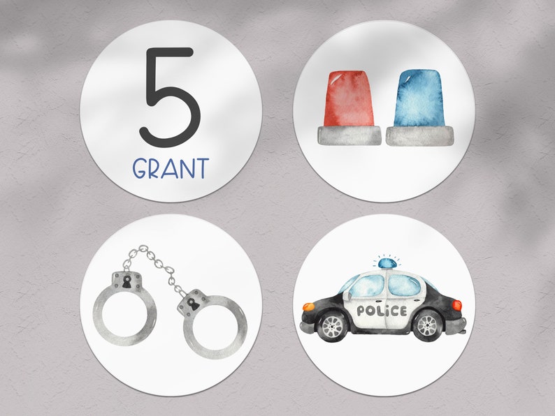 Police Cupcake Topper - Cop Birthday Party - Policeman - Emergency ...
