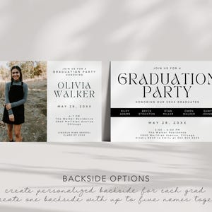 Joint Graduation Party Invitation for 2, 3, 4 or 5 Person - Joint Grad ...