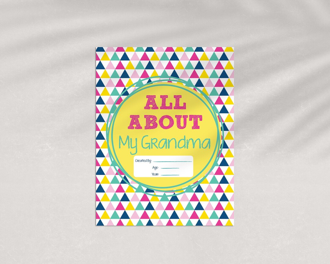 Mothers Day Gift From Kids to Grandma, All About My Grandma Book ...