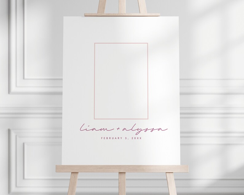 Minimalist Wedding Signature Mat Poster Guest Book Sign - Etsy