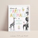 Safari Birthday Party Sign Zoo Animals Lion Giraffe - Etsy