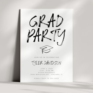 Editable Graduation Party Invitation - Digital Invitation - Grad Party ...