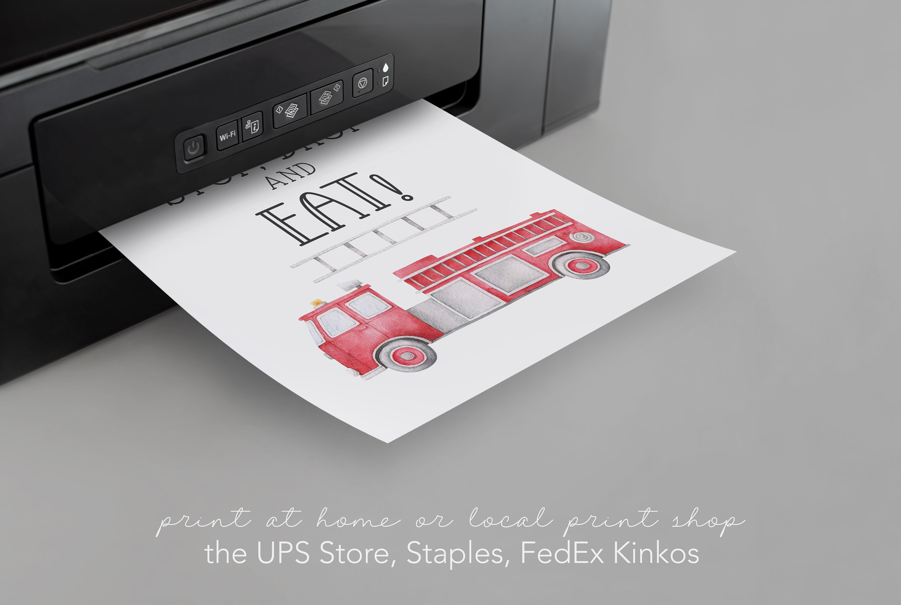 Firetruck Party Signs - Fire Engine - Firefighter - Favor Sign ...