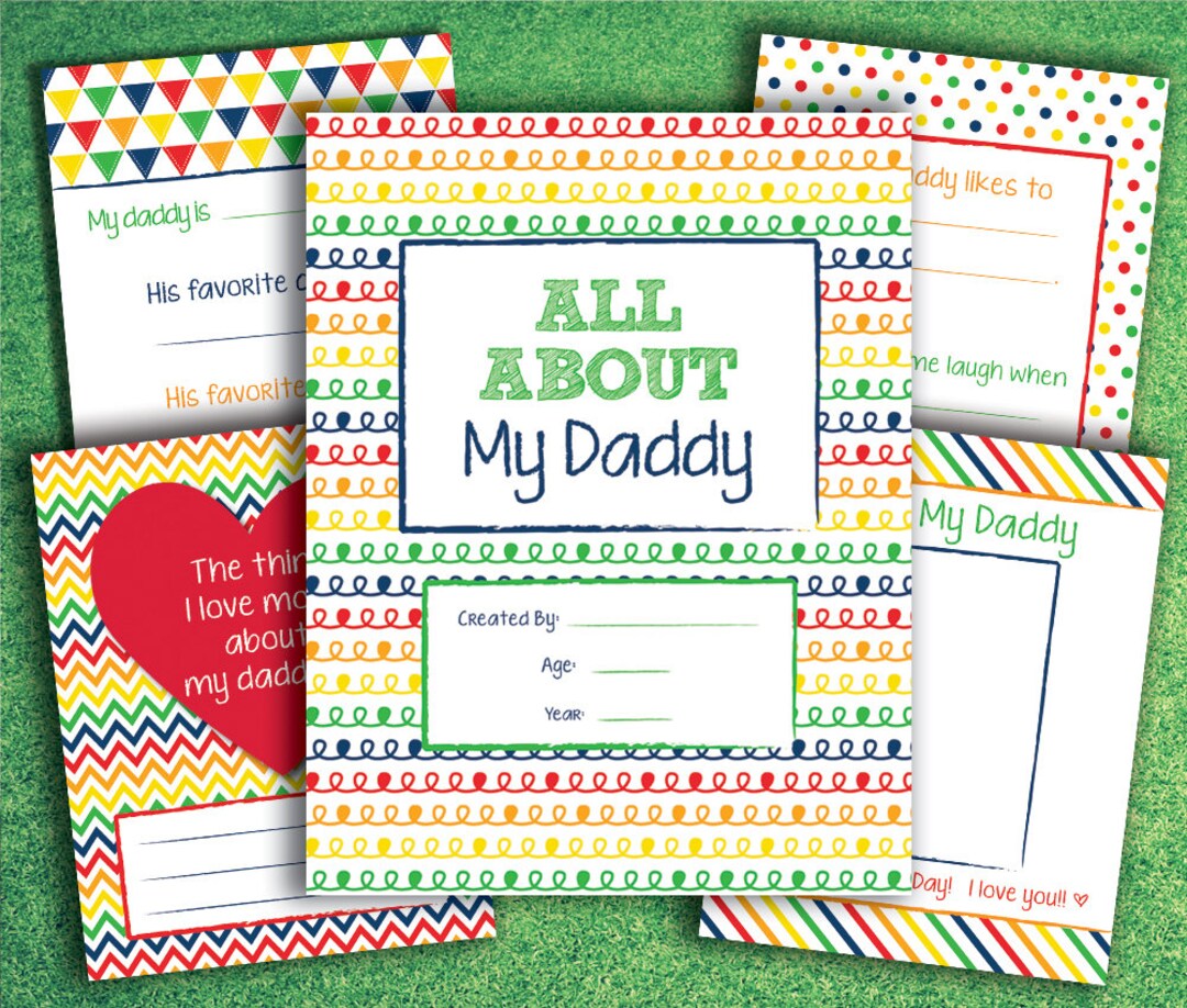 Father's Day Gift From Kids All About My Daddy Book Digital Download ...