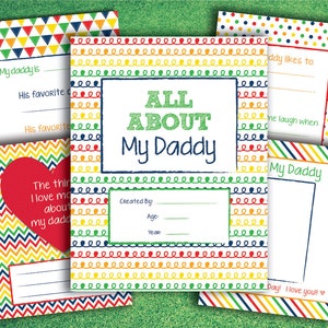 Father's Day Gift From Kids All About My Daddy Book Digital Download ...