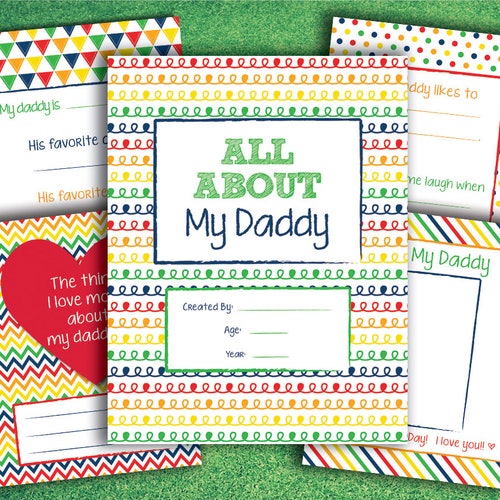 All About My Dad Book Father's Day Gift Birthday - Etsy