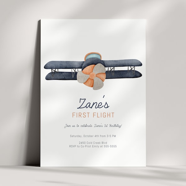 First Flight Invitation - Etsy