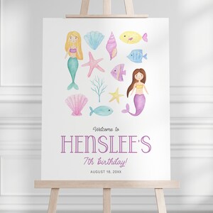 Under the Sea Welcome Sign - Mermaid Party Sign - First Birthday ...
