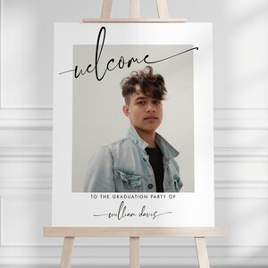 Modern Minimalist Graduation Welcome Sign, Photo Sign for ANY EVENT ...
