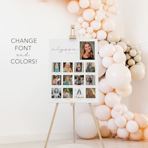 Graduation Photo Template, Photo Collage Sign, K-12 School Picture ...