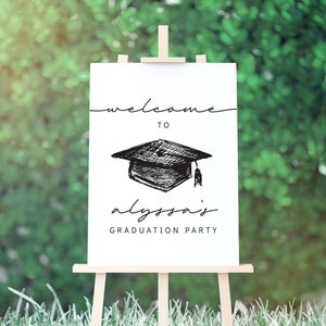 Graduation Welcome Sign, Grad Party Sign, Class of 2024, Entrance Sign ...