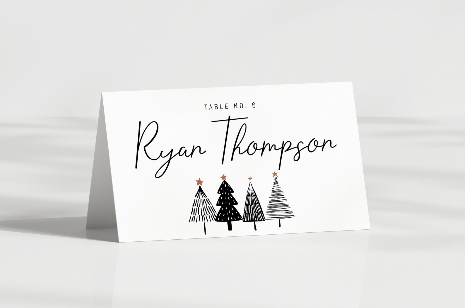 Black and White Christmas Party Food Tent Cards Place Card - Etsy