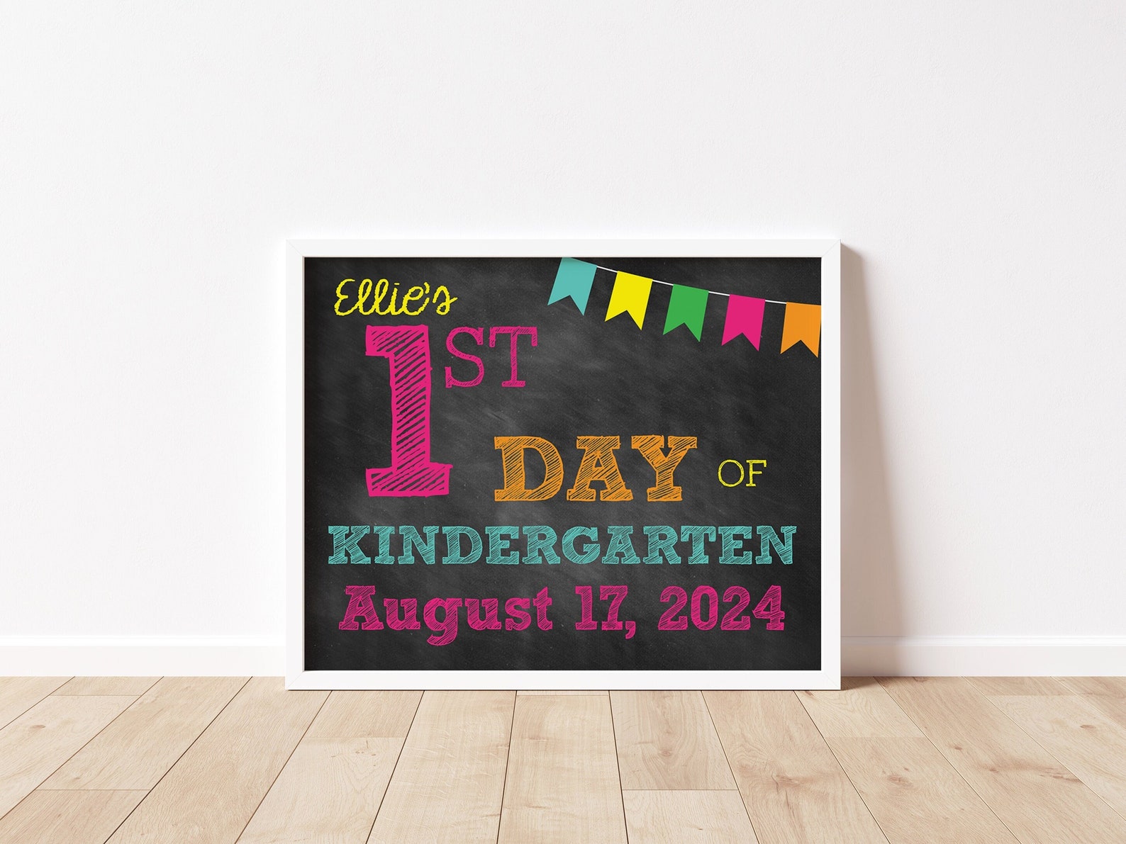 Editable First Day of School Sign, Girl Back to School Sign - 1st Day ...