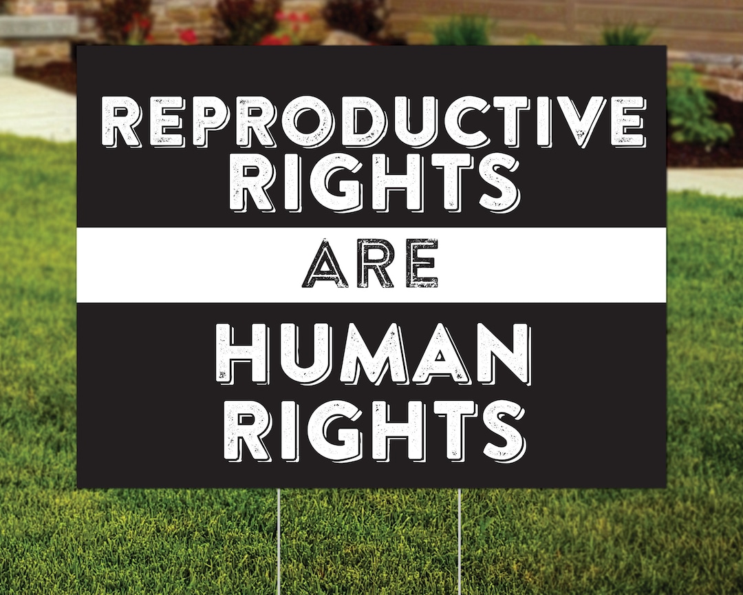 Reproductive Rights Are Human Rights Sign, Pro Roe, Women's Rights, RBG ...