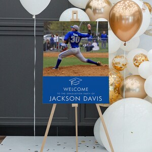 Graduation Welcome Sign, Grad Party Photo Sign, Modern Entrance Sign ...