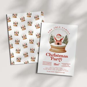 Editable Christmas Party Invitation - Family Christmas Party Evite ...