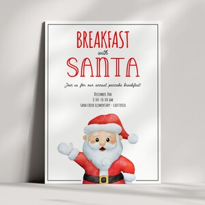 Editable Santa Christmas Party Food Tent Cards, Place Card, Holiday ...