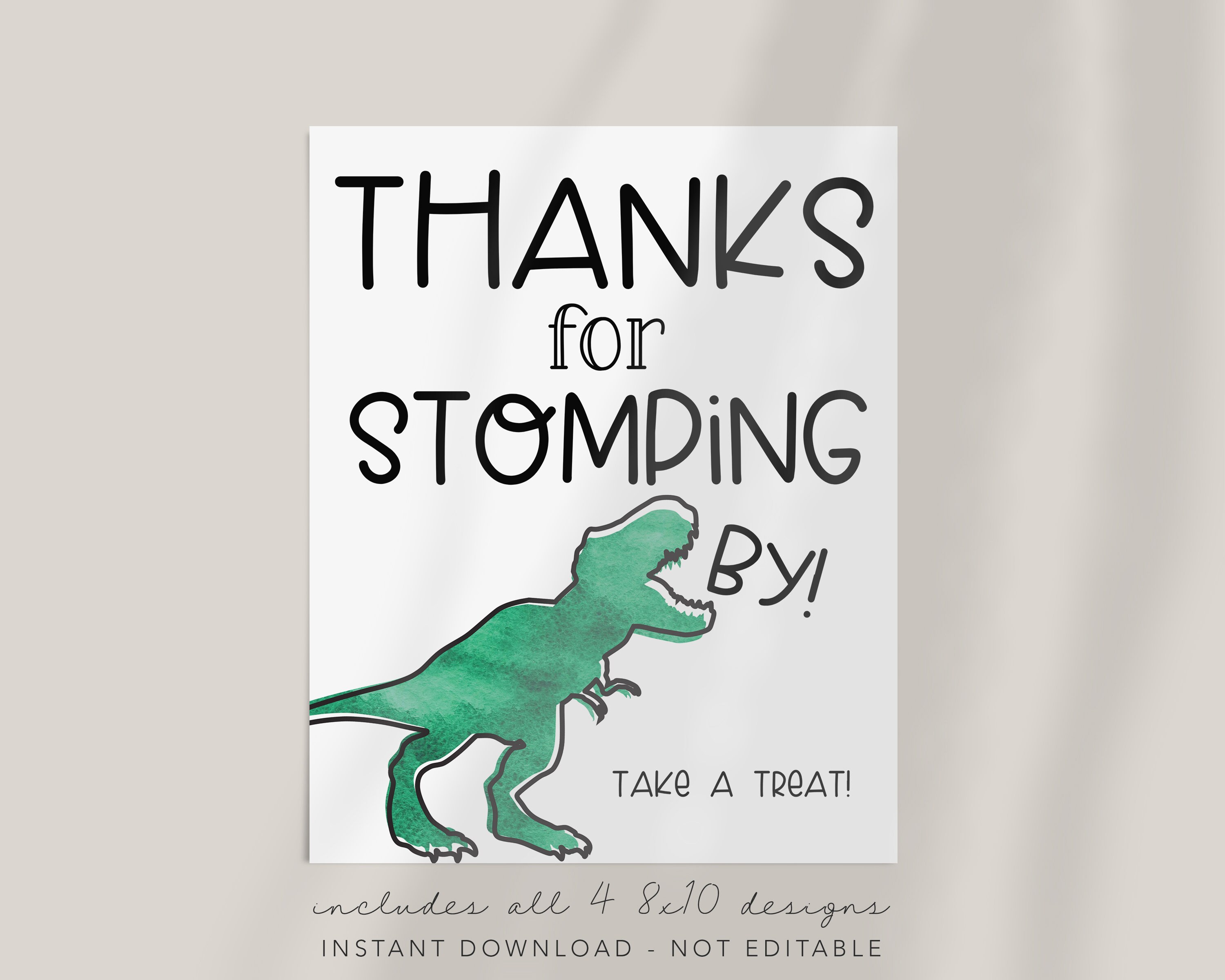 Dinosaur Party Signs - Fossil Fuel - Adopt a Dino - Favor Sign - Dino ...