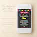 Neon Middle School Graduation Invitation Digital File Glow - Etsy