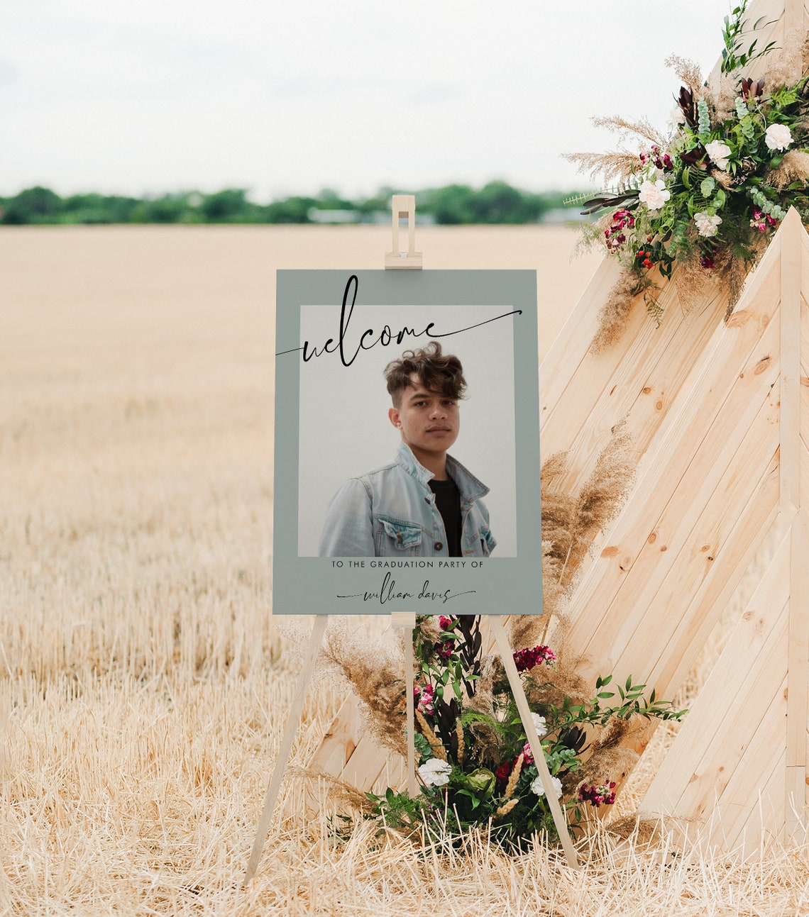 Modern Minimalist Graduation Welcome Sign, Photo Sign for ANY EVENT ...