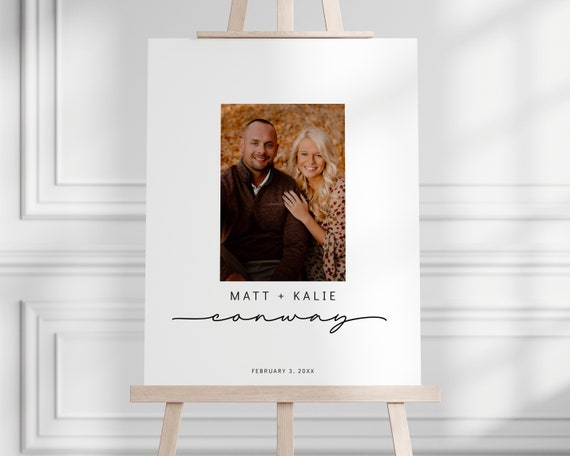 Minimalist Wedding Signature Mat - Poster - Guest Book Sign - Photo ...