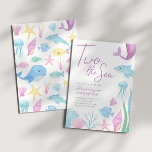 Two the Sea Invitation - Under the Sea Party - 2nd Birthday Invitation ...