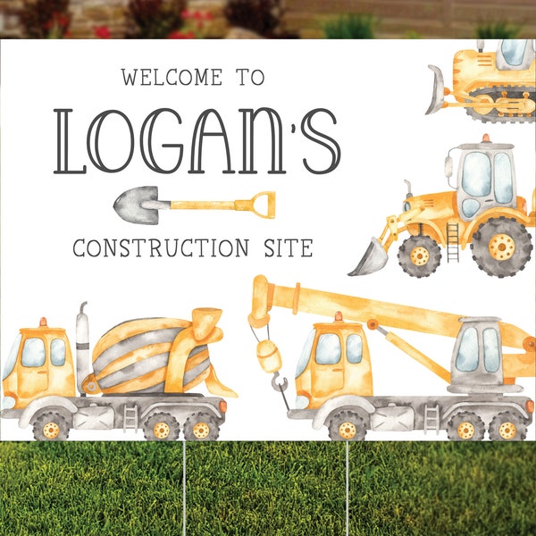Free Printable Construction Party Signs - Etsy