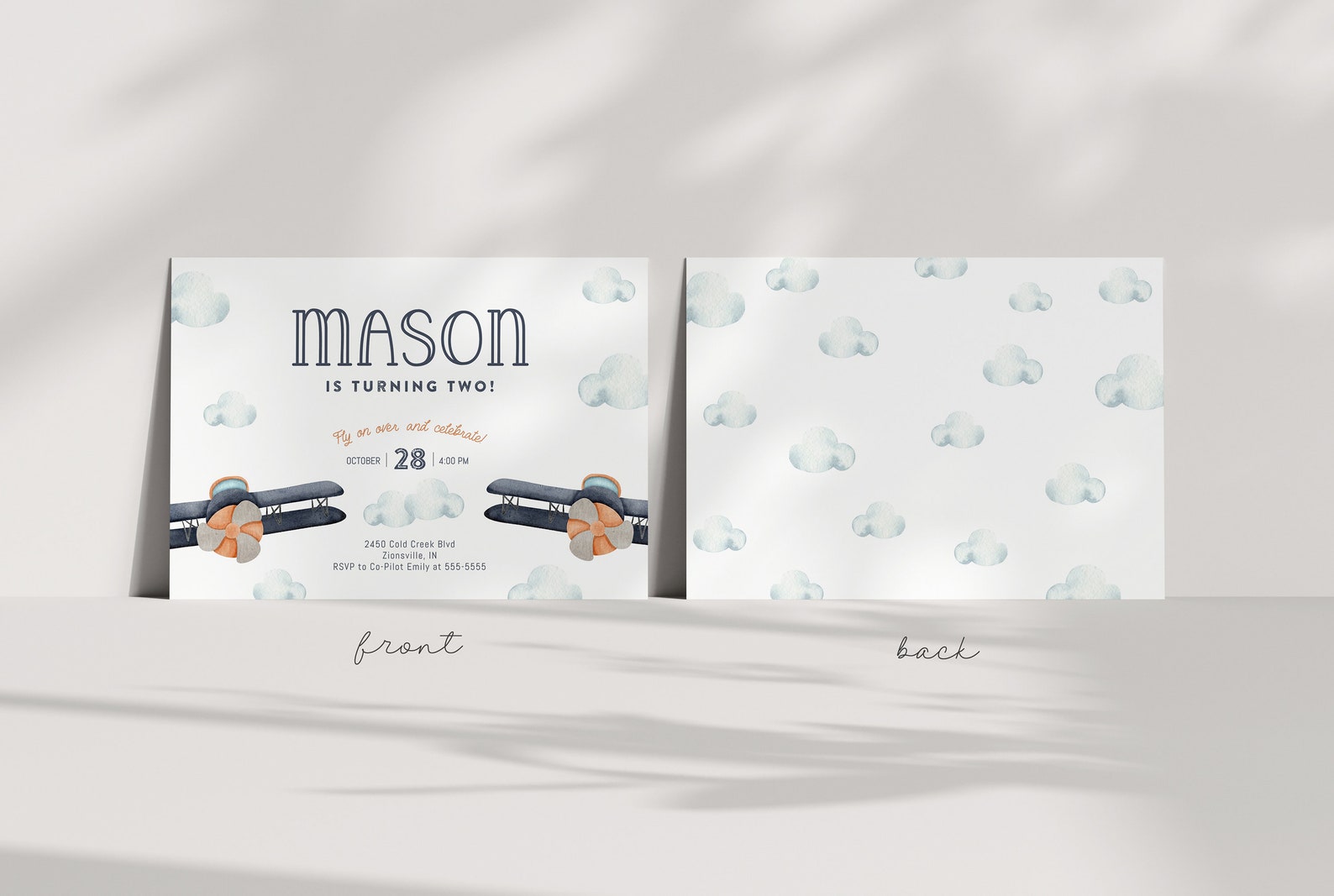 Airplane Birthday Invitation Vintage Retro Fly on Over - Etsy