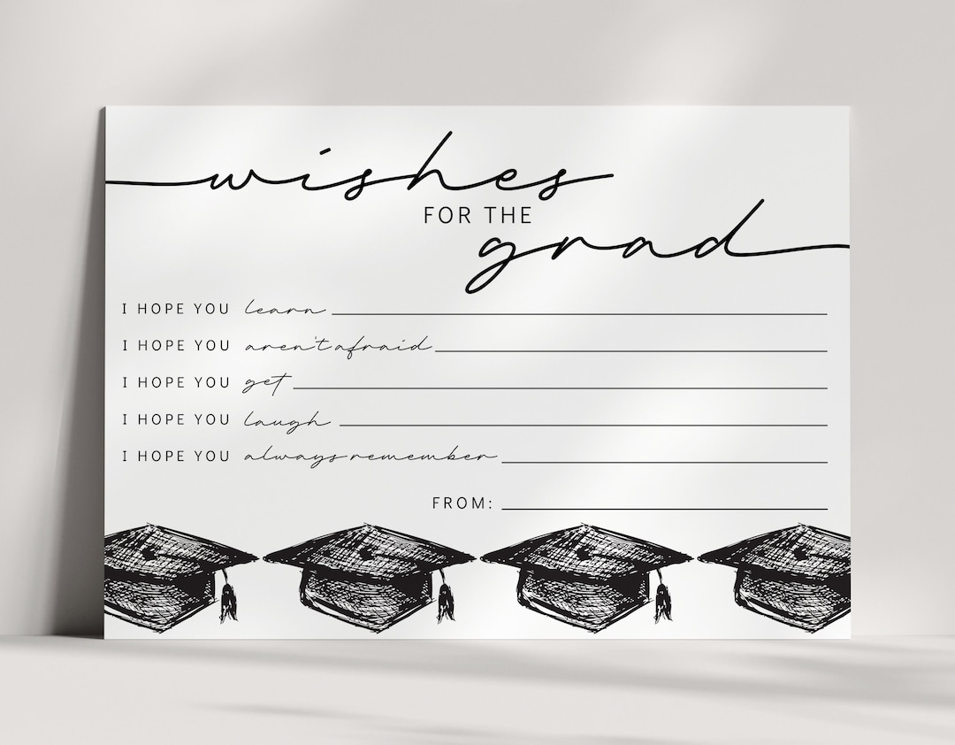 Advice Cards - Graduation Party - Wishes for the Grad - Hope ...
